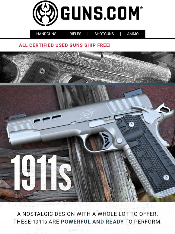 Guns.com: Powerful & Ready To Perform - Shop 1911 Pistols! | Milled