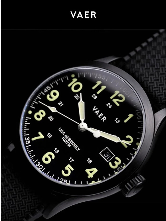 Vaer Watches: It's Back: Our C5 Tactical Field Watch 🇺🇸 | Milled