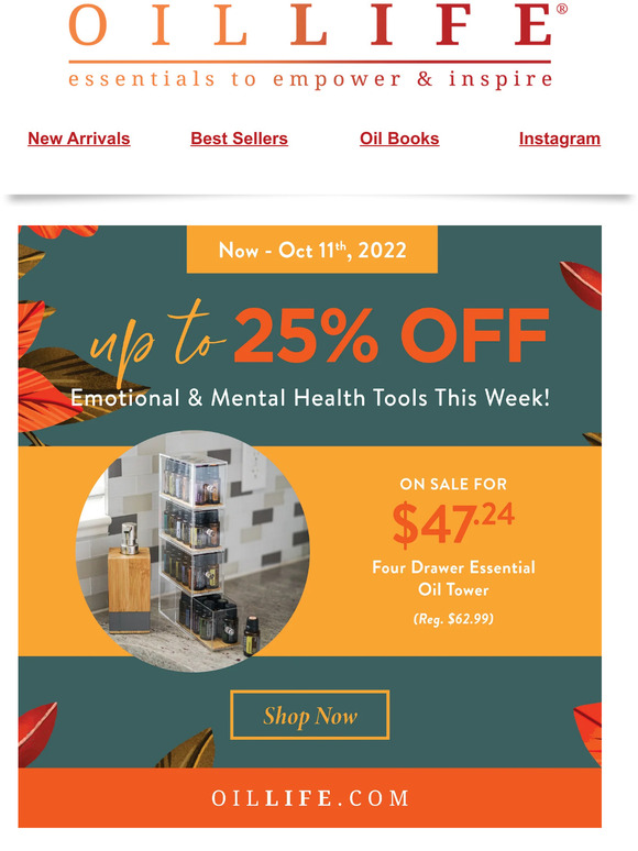 Oil Life: 🔥 enjoy 25% OFF this Oil Tower for 40 oils & emotional ...