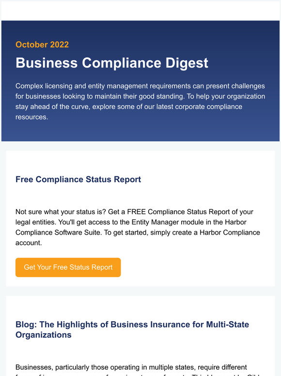 Harbor Compliance: Your compliance news and resources update for ...