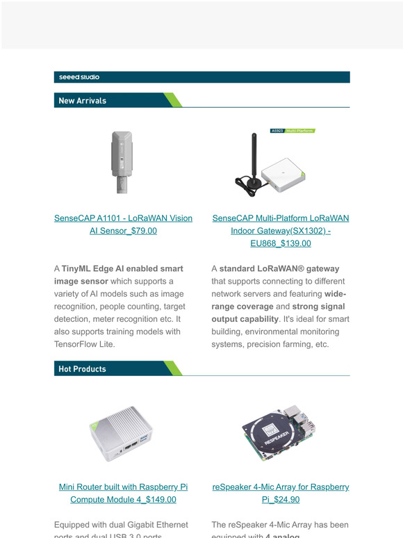 Seeed Studio: 🎉Open the door to the new TinyML world with our LoRaWAN Vision AI Sensor-SenseCAP ...
