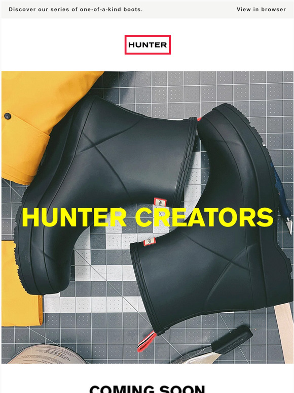 Hunter Boots: Coming soon: Hunter Creators | Milled