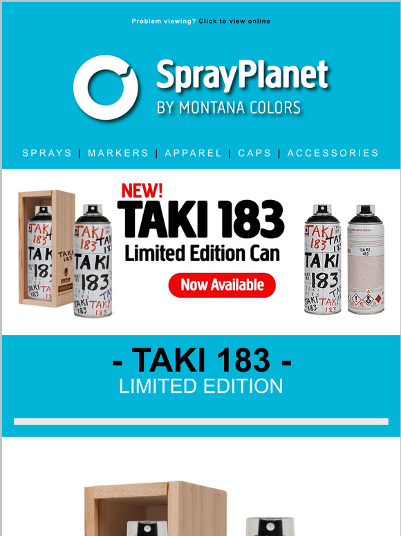 Spray Planet: NEW! TAKI183 Limited Edition Can - Now Shipping! | Milled