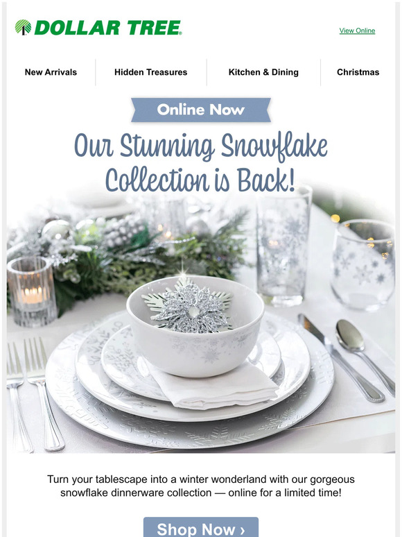 Dollar Tree: ️ Snowflake Dinnerware is Back! | Milled