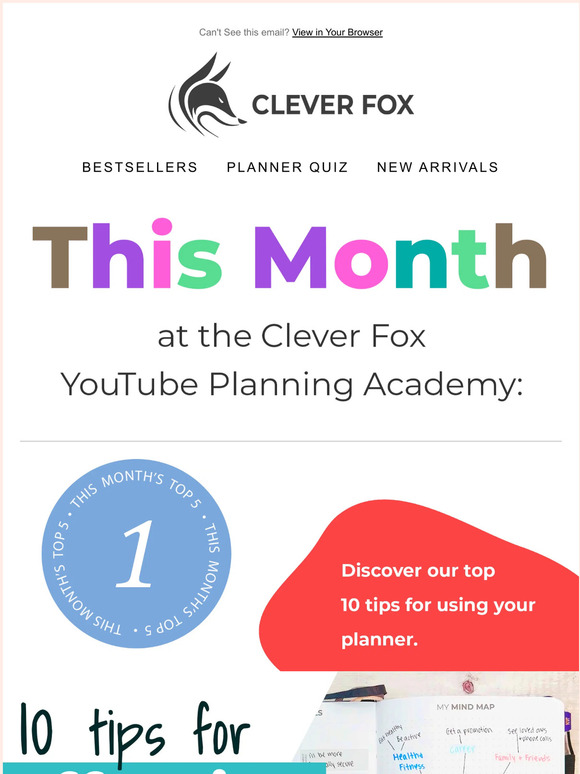 Clever Fox Planner: Our top 5 YouTube Planning Videos this month | Milled