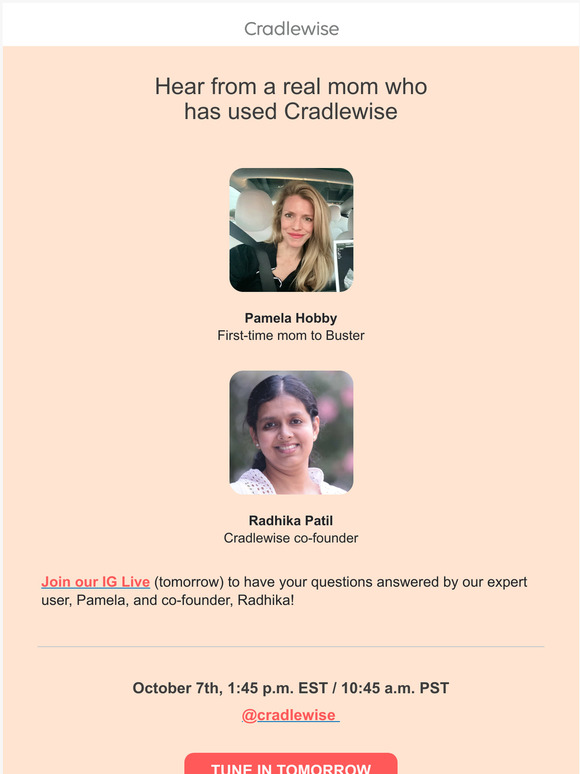 Cradlewise: Ask a real mom about Cradlewise on our IG Live | Milled