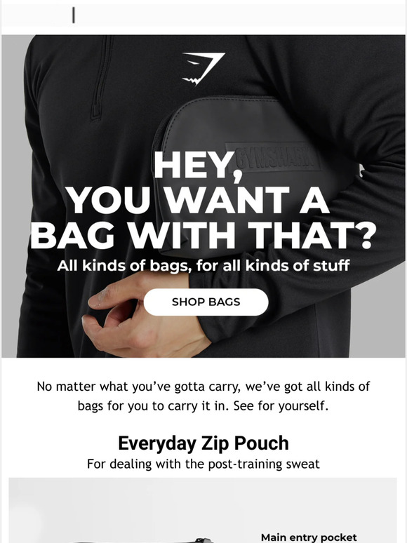 Gymshark: All kinds of bags 🎒 | Milled