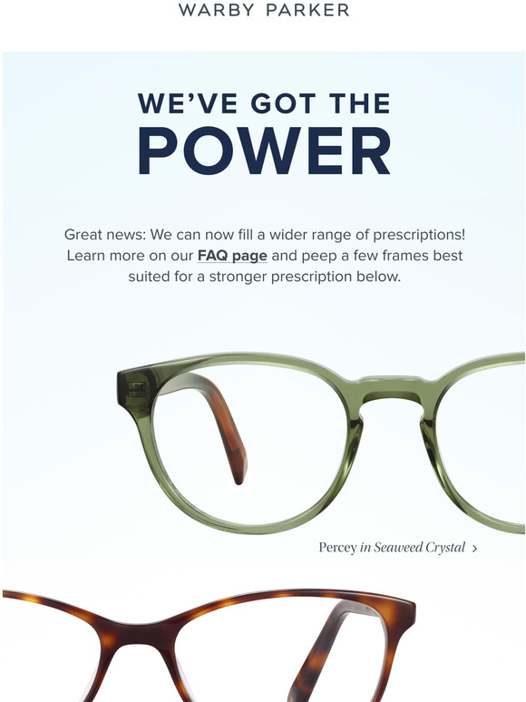 Warby Parker: Strong prescription? No problem. | Milled