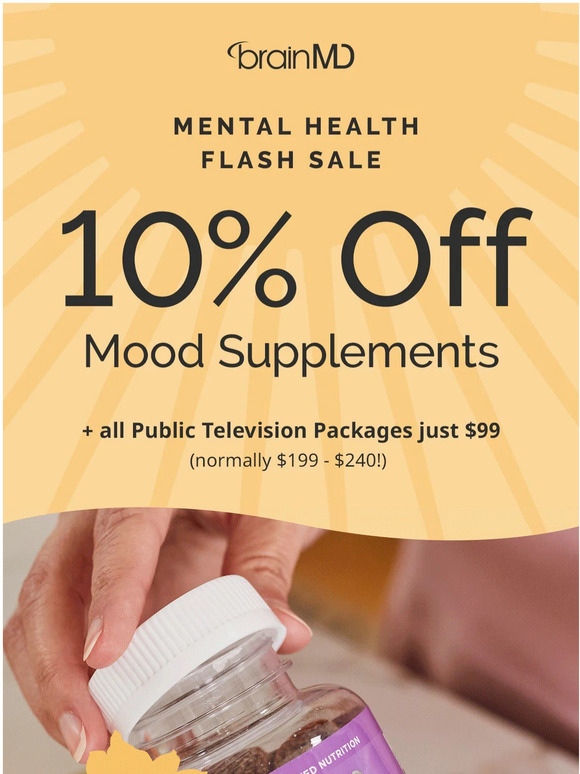 BrainMD: 10% OFF Sale Starts Now! Celebrate World Mental Health Day ...