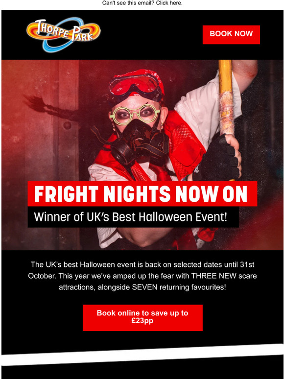 Thorpe Park: FRIGHT NIGHTS: Now on! 👿 | Milled