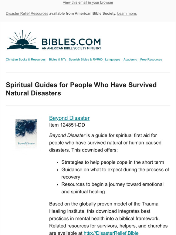 Bibles: Spiritual Guides for People Who Have Survived Natural Disasters ...
