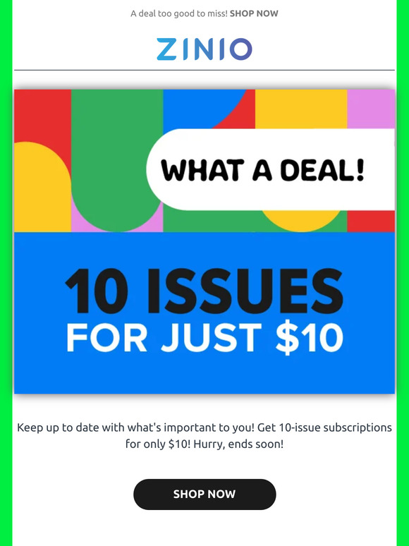 ZINIO Digital Magazines: Because 🔟 is better than 1! | Milled