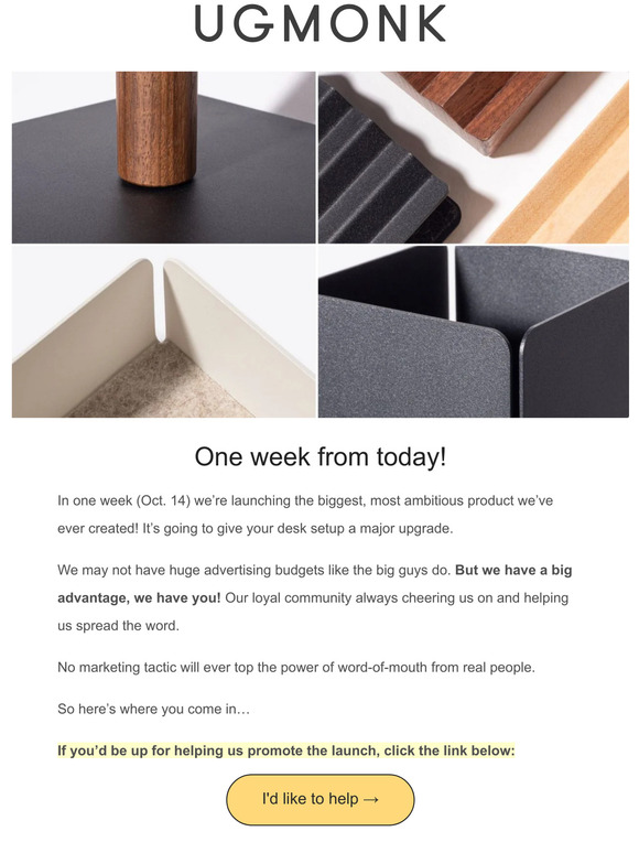 Ugmonk: Here’s where you come in… | Milled