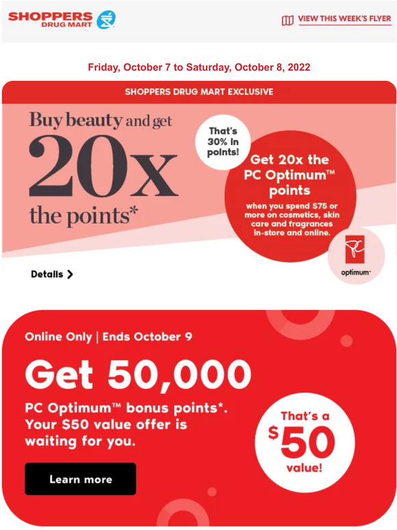Shoppers Drug Mart - beautyboutique.ca: One gorgeous offer—20x the ...