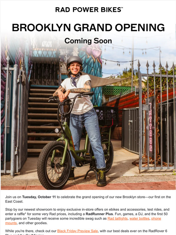 Rad Power Bikes: Come to our Grand Opening in Brooklyn, 10/11 | Milled