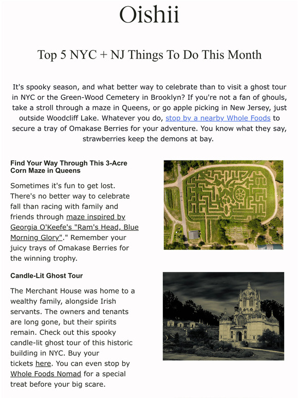 Oishii: Candle-lit Ghost Tours & Omakase Berries?? 🍓🎃 | Milled