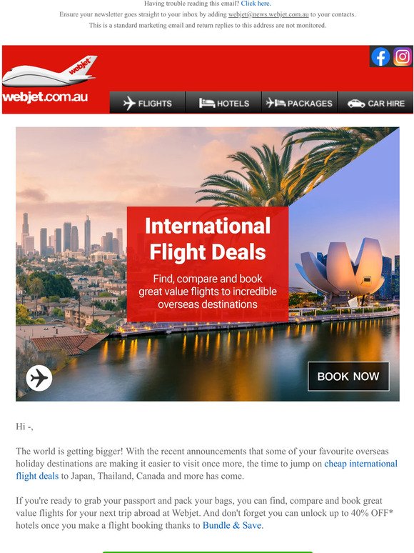 Webjet: Find your next holiday with cheap international flights at ...