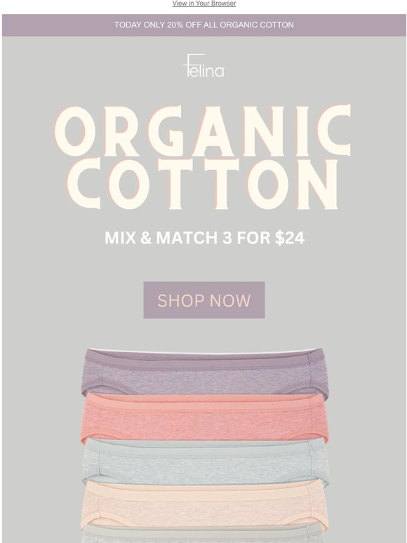 Felina: New Organic Cotton Panties ☁️ | Milled