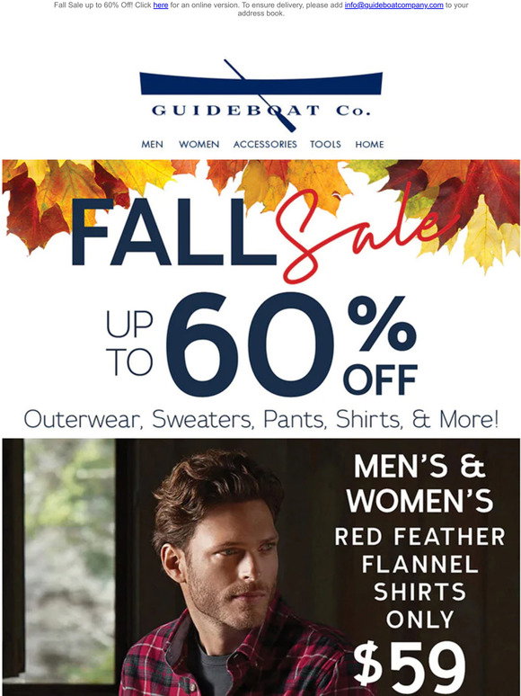 Guideboat: $59 Red Feather Flannel Shirts | Milled