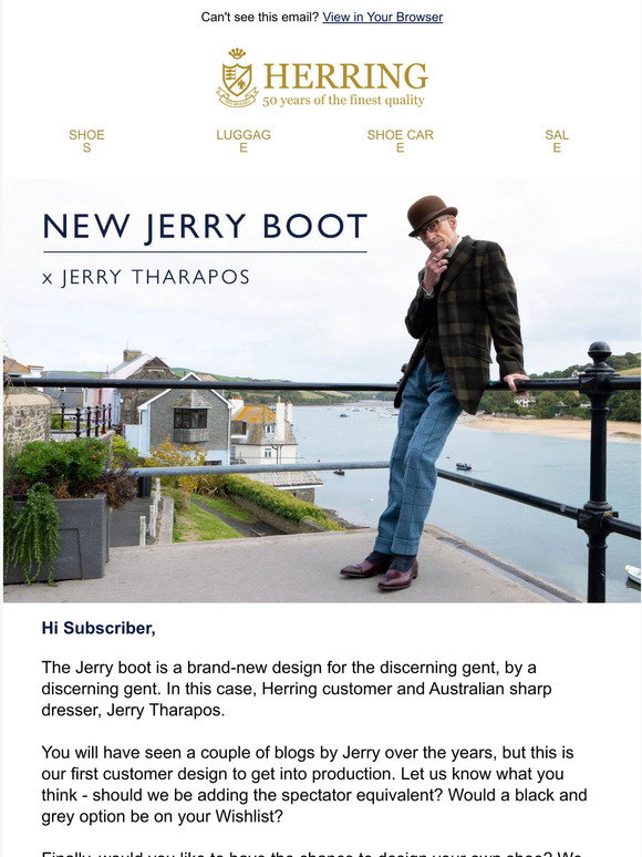 Herring Shoes: Introducing the Jerry boot | Milled
