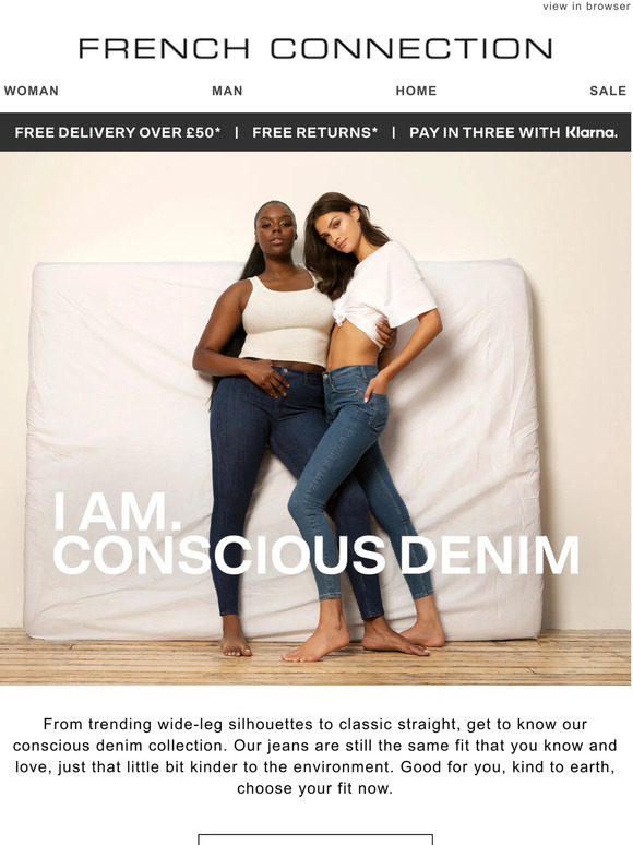 French Connection: New Conscious Denim Collection from £49 | Milled