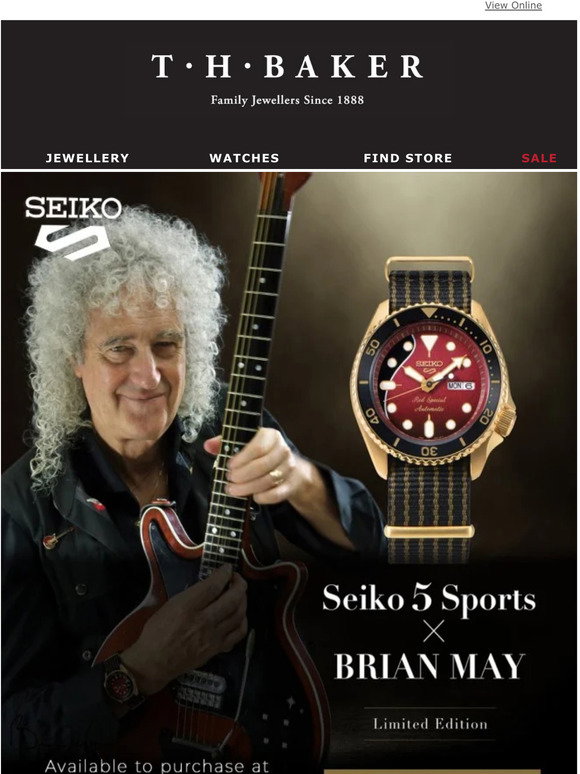 T H Baker: Here's The NEW Limited Edition Seiko 5 Sports x Brian May II ...