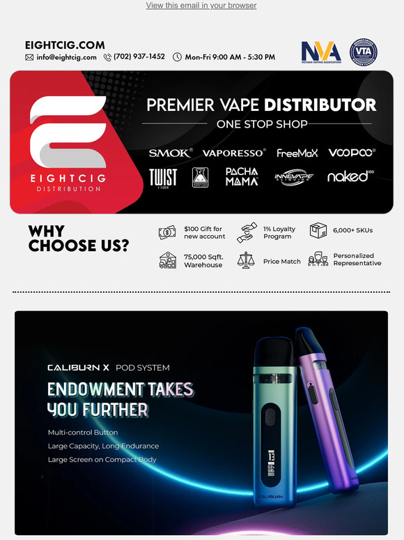 EightCig: Feel the CaliBURN!🔥 NEW Uwell Caliburn X Pod Kit! | Milled