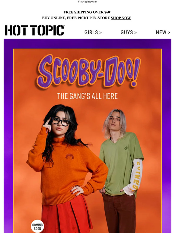 Hot Topic: Jinkies! Join Scooby & the gang with a new collection. | Milled