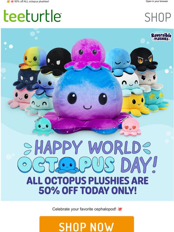 TeeTurtle: HAPPY WORLD OCTOPUS DAY! | Milled