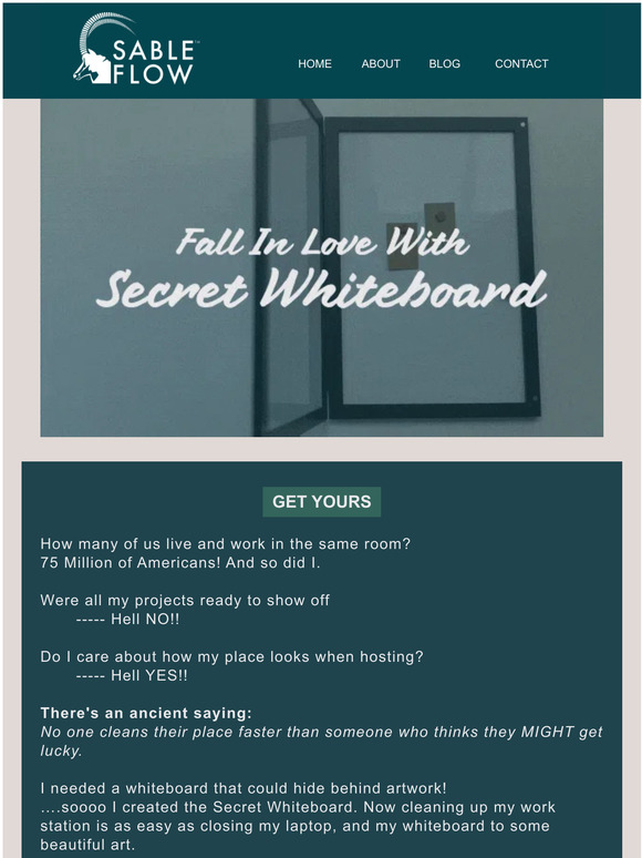 Sable Flow: How Secret Whiteboard saved my love life…💘 | Milled