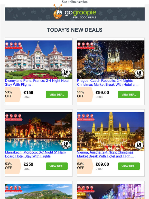 Go Groopie: Disneyland Paris, France | Prague, Christmas Market Break ...