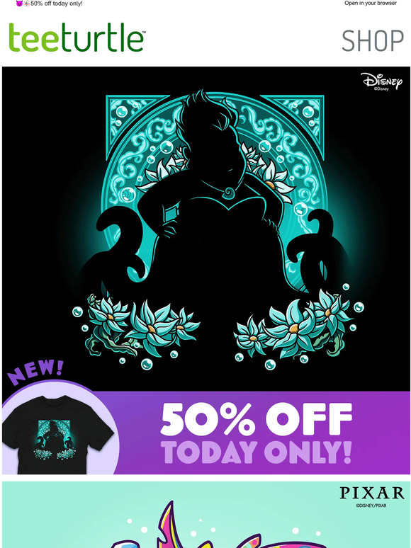 TeeTurtle: NEW Disney Villain and Pixar Coco t-shirts! | Milled