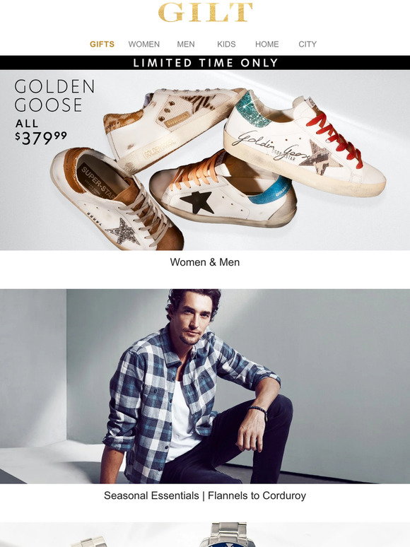Gilt: All $379.99 Golden Goose: Limited Time Only | Flannels to ...
