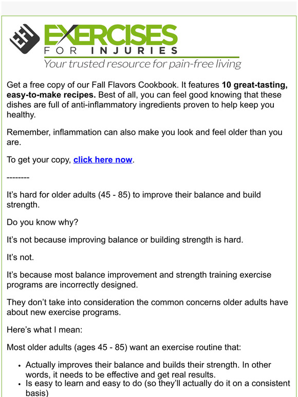 Exercises For Injuries: your balance and strength issues are not your ...