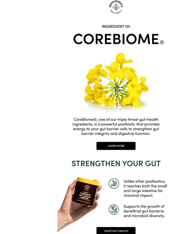 Beekeeper's Naturals: Meet Corebiome: A Gut Health Hero | Milled