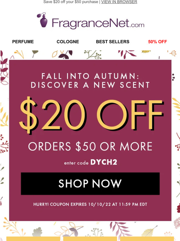 FragranceNet.com: 🍁🍁 Your Fall Savings Event has arrived 🍁🍁 | Milled
