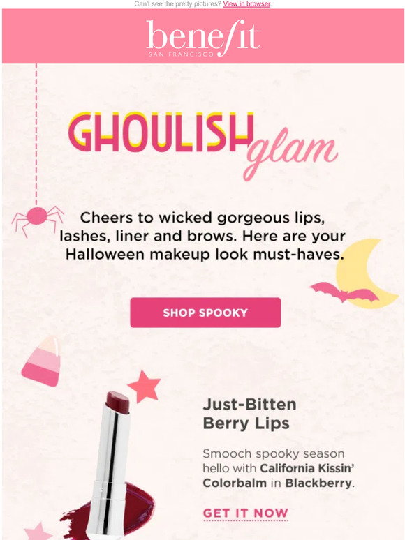 Benefit Cosmetics: Sunday scaries, but make it BOOtiful 👻🕸 | Milled