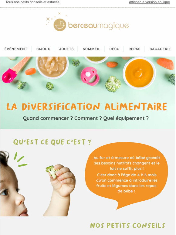 Berceau magique: Tout savoir sur la diversification alimentaire de bébé ...