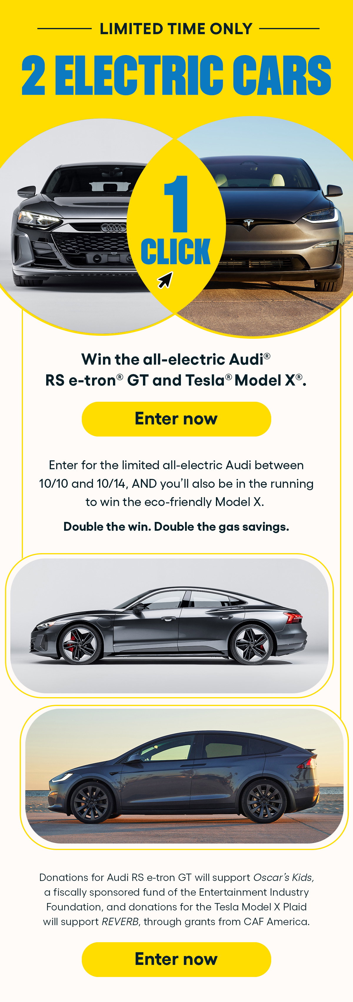 Omaze: Win the Audi® RS AND Tesla® Model X®! | Milled
