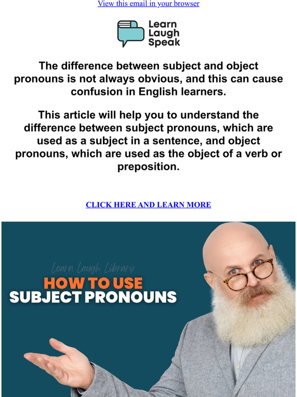 Learn Laugh Speak: Subject & Object pronouns? 🤔 | Milled