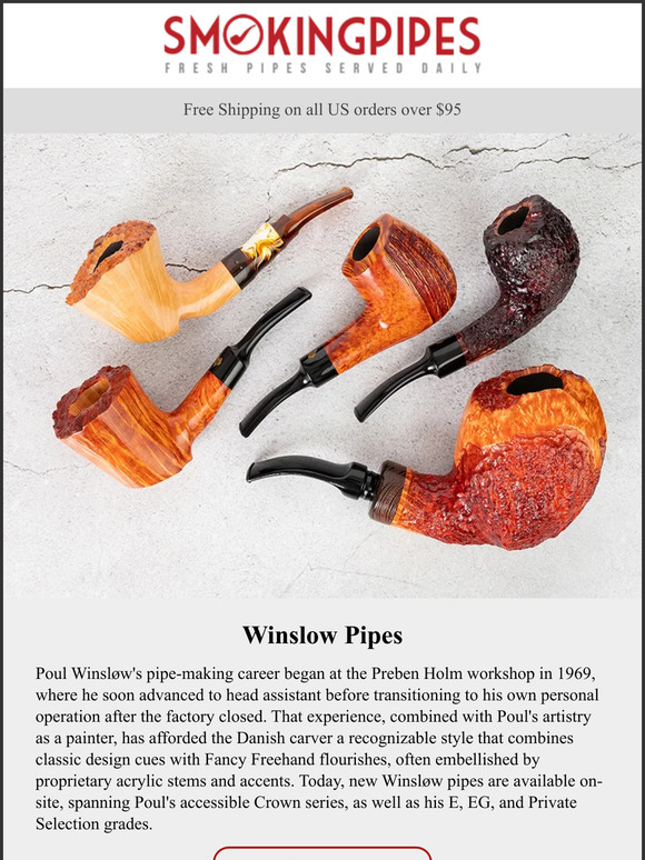 Smokingpipes: New Winsløw Pipes | Milled