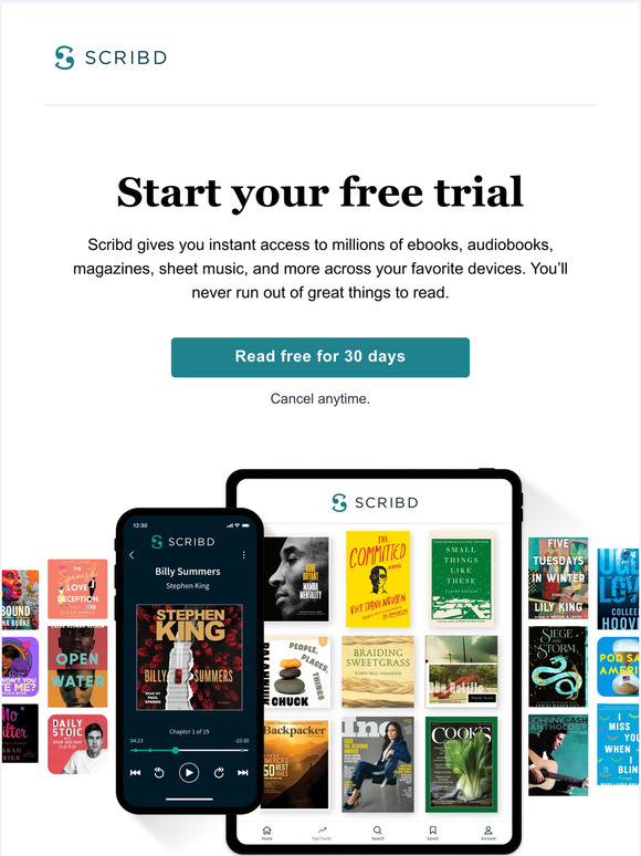 Scribd: Your free trial is waiting | Milled