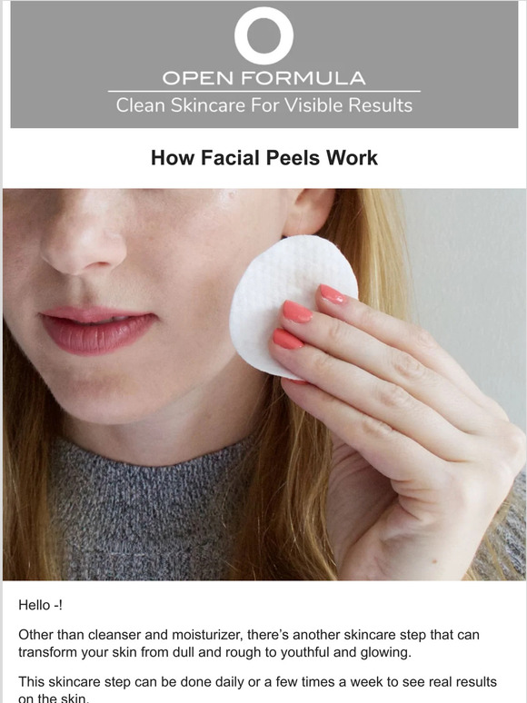 Open Formula: How facial peels work | Milled