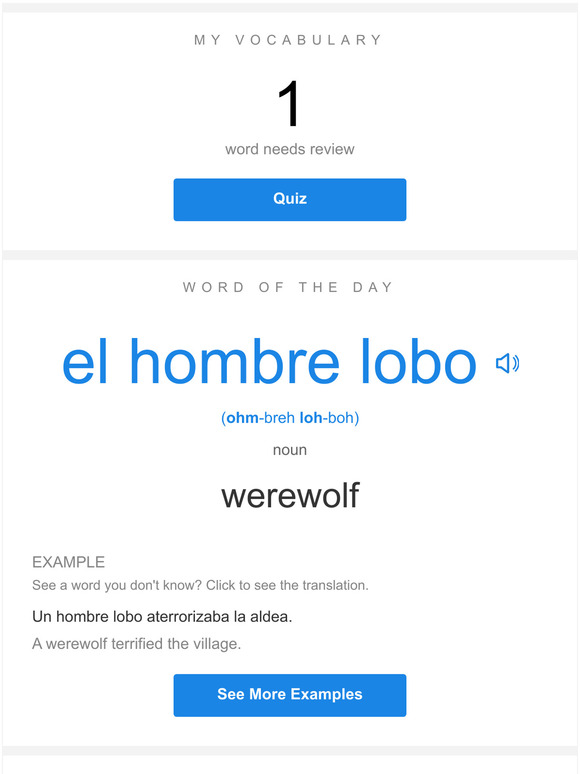 SpanishDict: SpanishDict Daily Lesson — Review Your Words and Learn "el ...