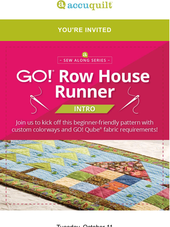 AccuQuilt: Final Call to Register for this Tuesday's Sew Along Project ...