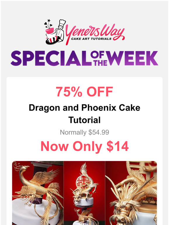 Yeners Way: Special of the Week - Dragon and Phoenix Cake tutorial | Milled