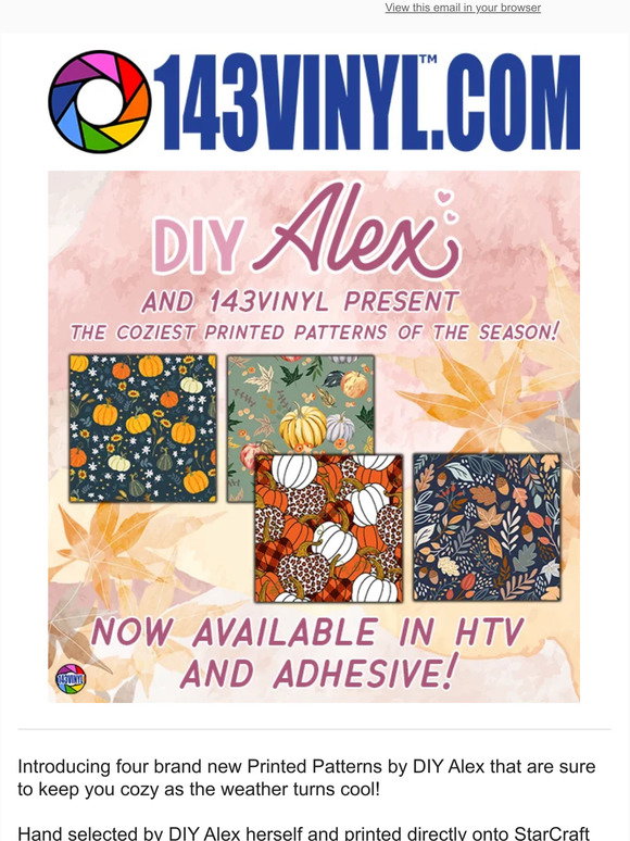 143Vinyl: New DIY Alex Patterns are Here! 🍂 | Milled