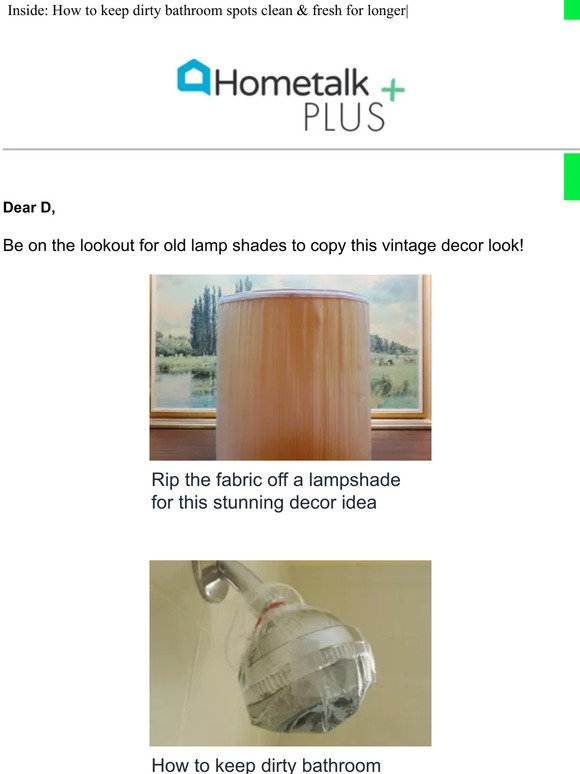 Hometalk: Put a lamp shade on your counter (gorgeous!) | Milled