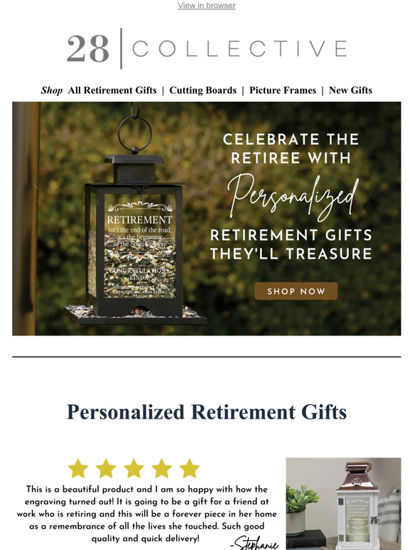 28 Collective: Gifts that say "Happy Retirement" | Milled