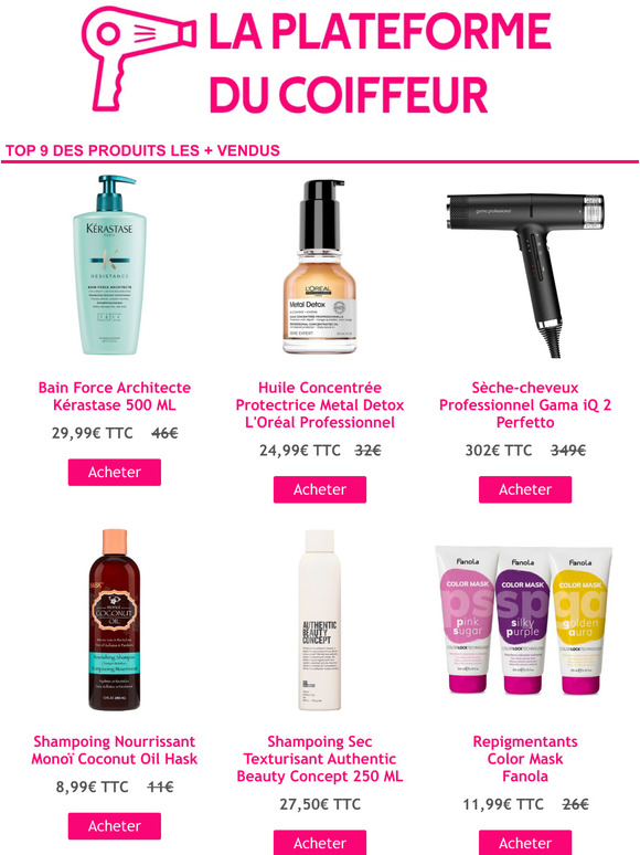 La Plateforme du Coiffeur: Top 9 des produits les + vendus en Octobre ...